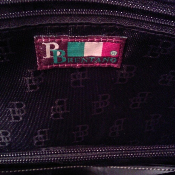 Brentano | Bags | Brentano Black Monogram Canvas Handbag | Poshmark